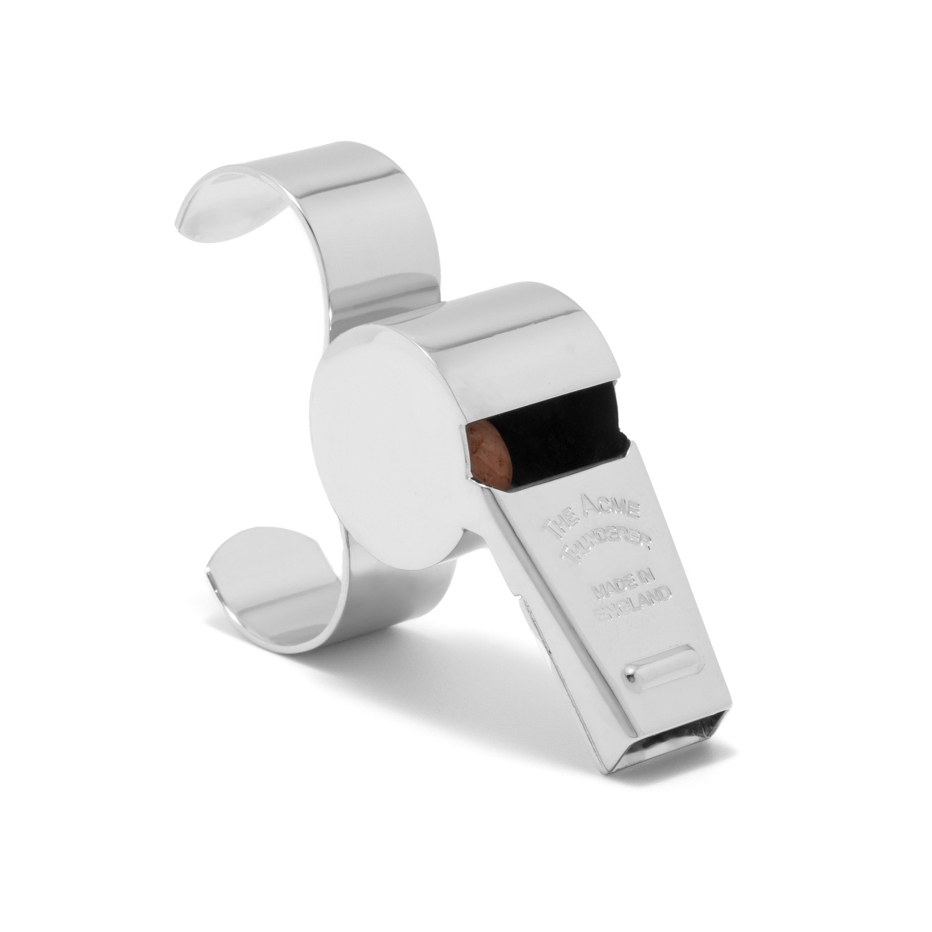 Acme large brass thunderer finger whistle - nickel plated :: Percussion ...